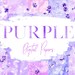 Purple Watercolor Brush Stroke Clipart Brushstroke Clip Art Graphics ...