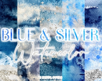 Navy Blue Silver - Etsy