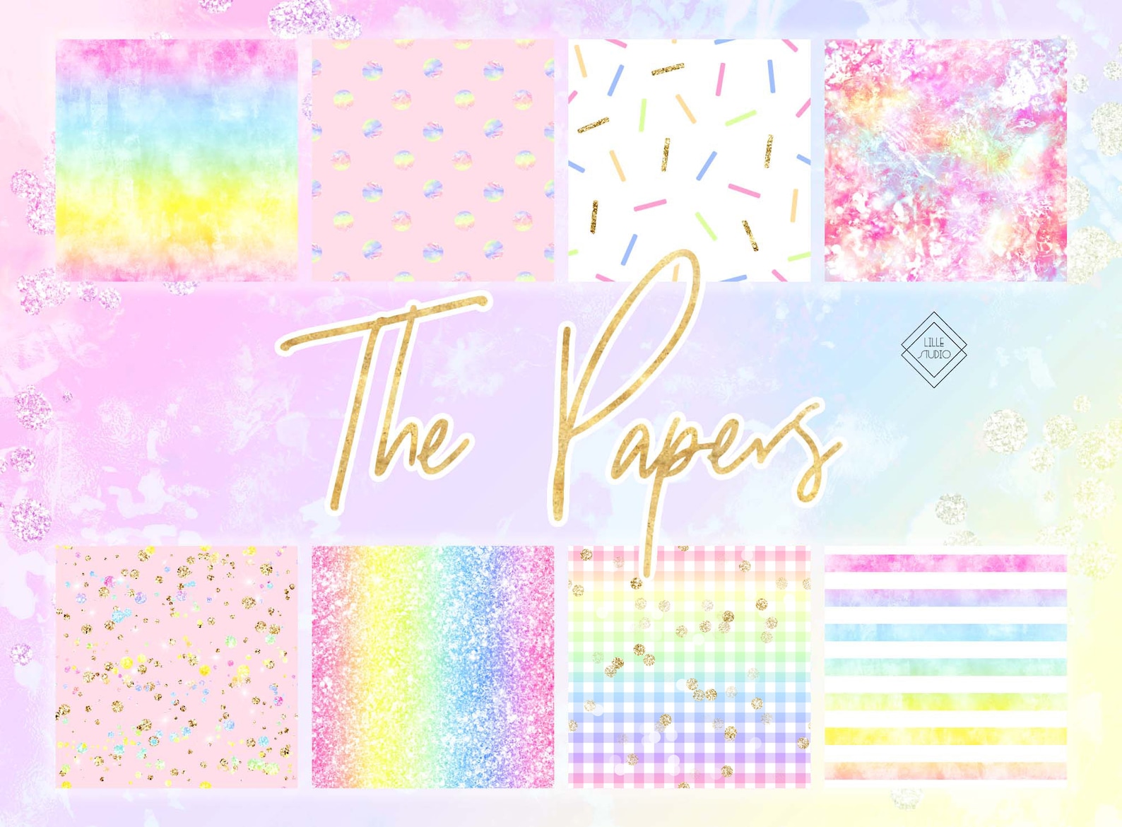 Pastel Rainbow Seamless Digital Paper Watercolor Confetti - Etsy