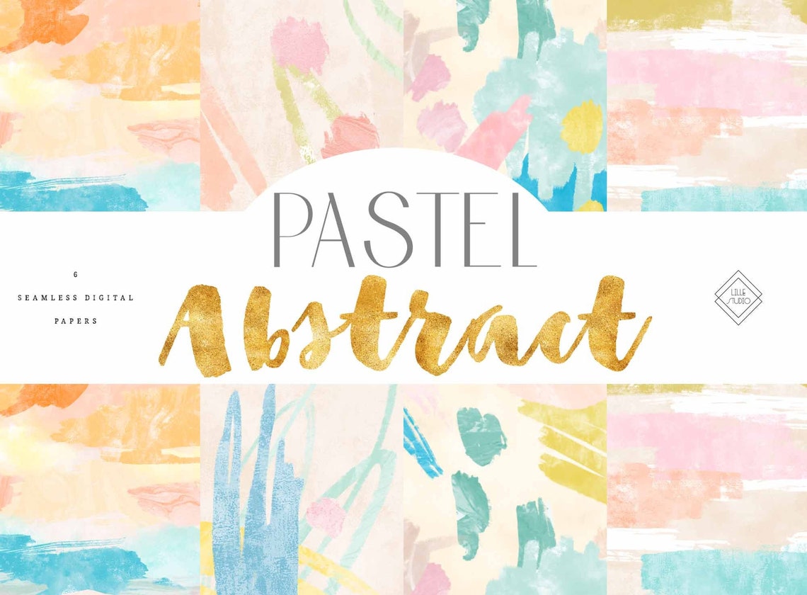 Abstract Watercolor Doodle Seamless Digital Paper Modern - Etsy