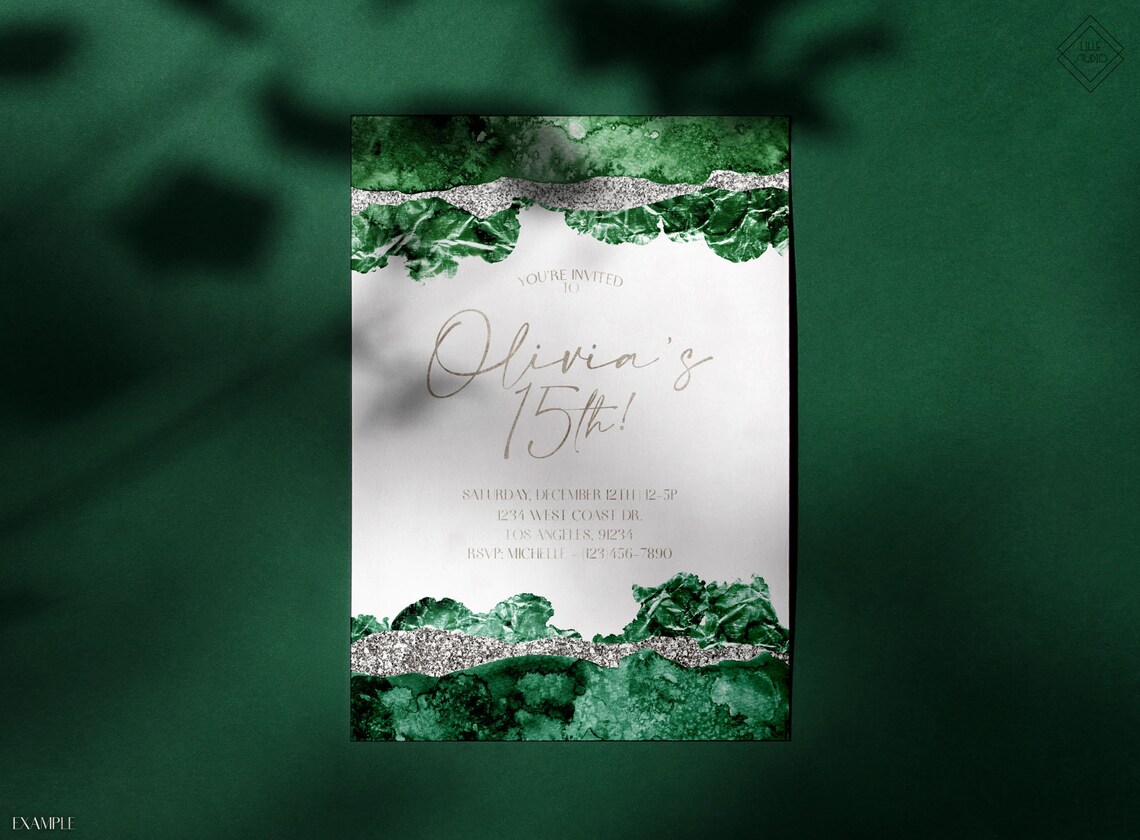 Emerald Green Watercolor Border Clipart Glam Chic Glimmer | Etsy Canada