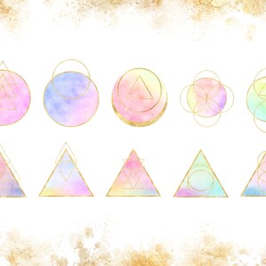 Boho Geometric Clipart - Bohemian Sacred Geometry Clip Art - Abstract ...