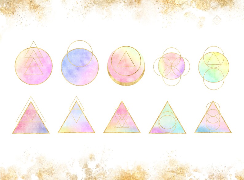 Boho Geometric Clipart Bohemian Sacred Geometry Clip Art - Etsy