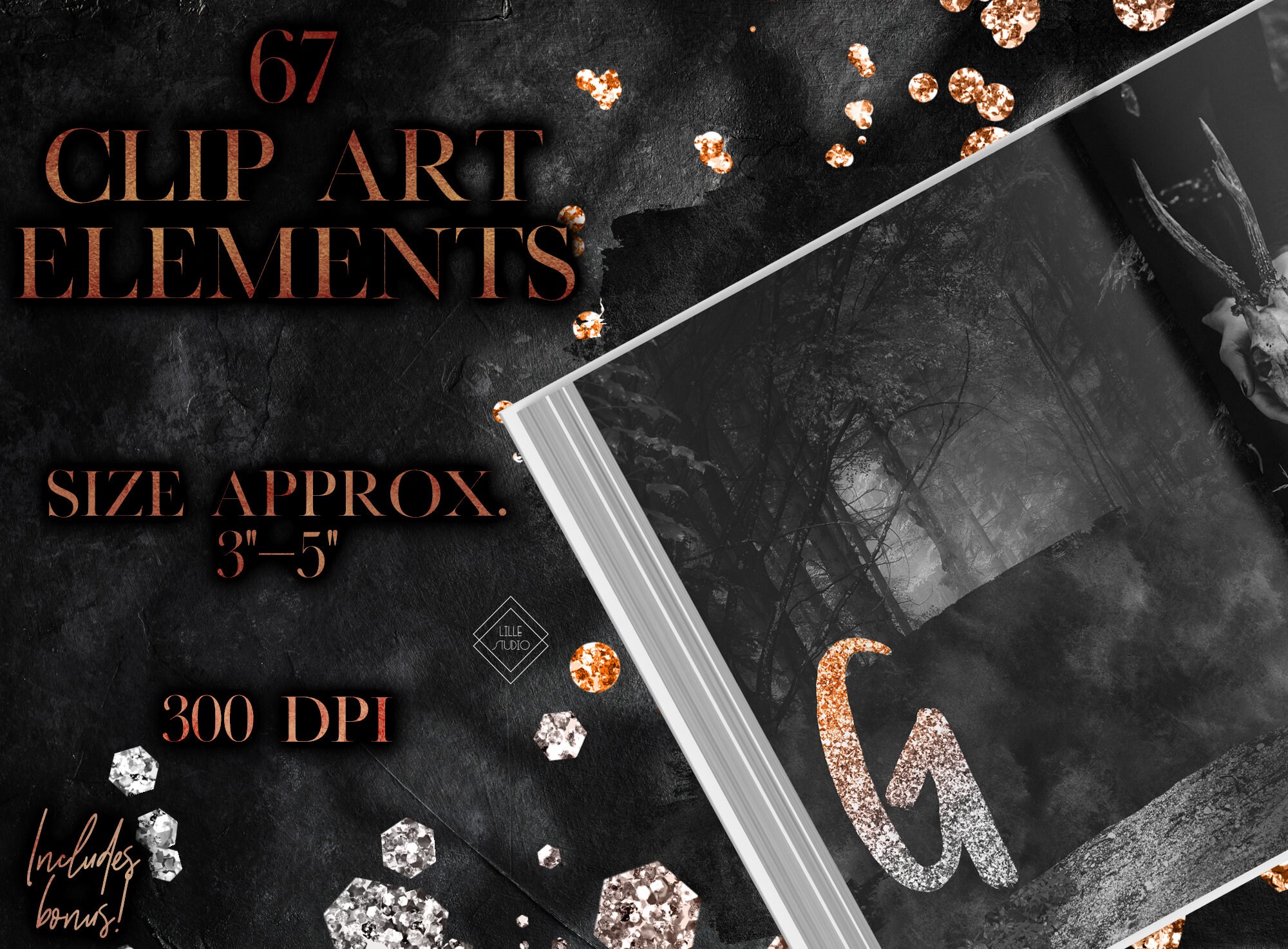 Halloween Glitter Alphabet Clipart Black Orange Letter Clip | Etsy