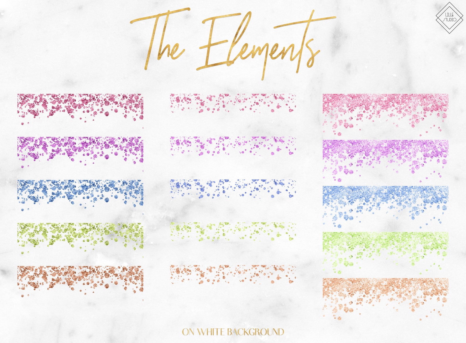 Glitter Border Clipart Confetti Borders Clip Art Sparkle | Etsy