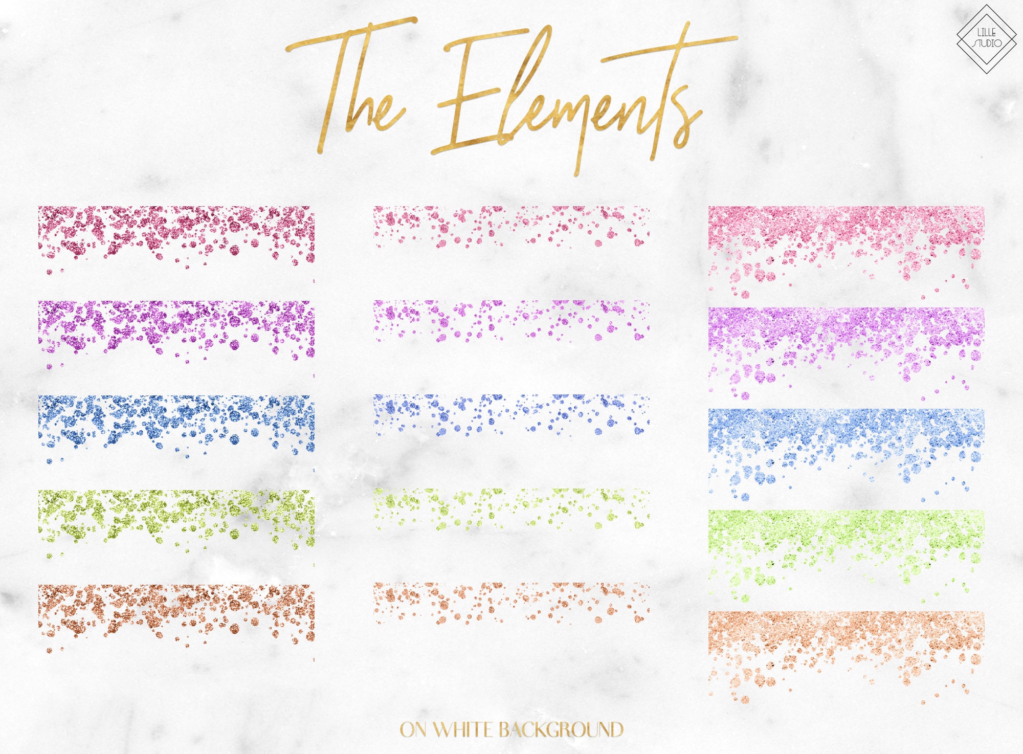 Glitter Border Clipart Confetti Borders Clip Art Sparkle | Etsy