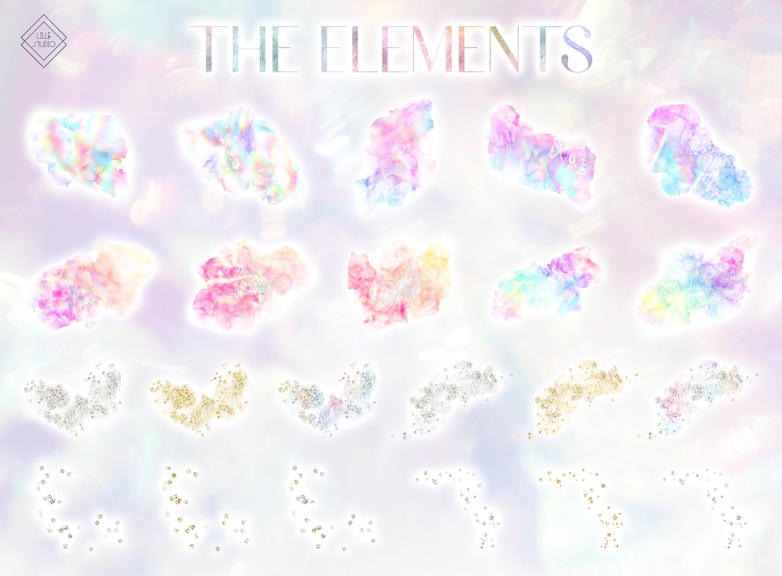 Pastel Rainbow Clipart Unicorn Watercolor Clip Art - Etsy