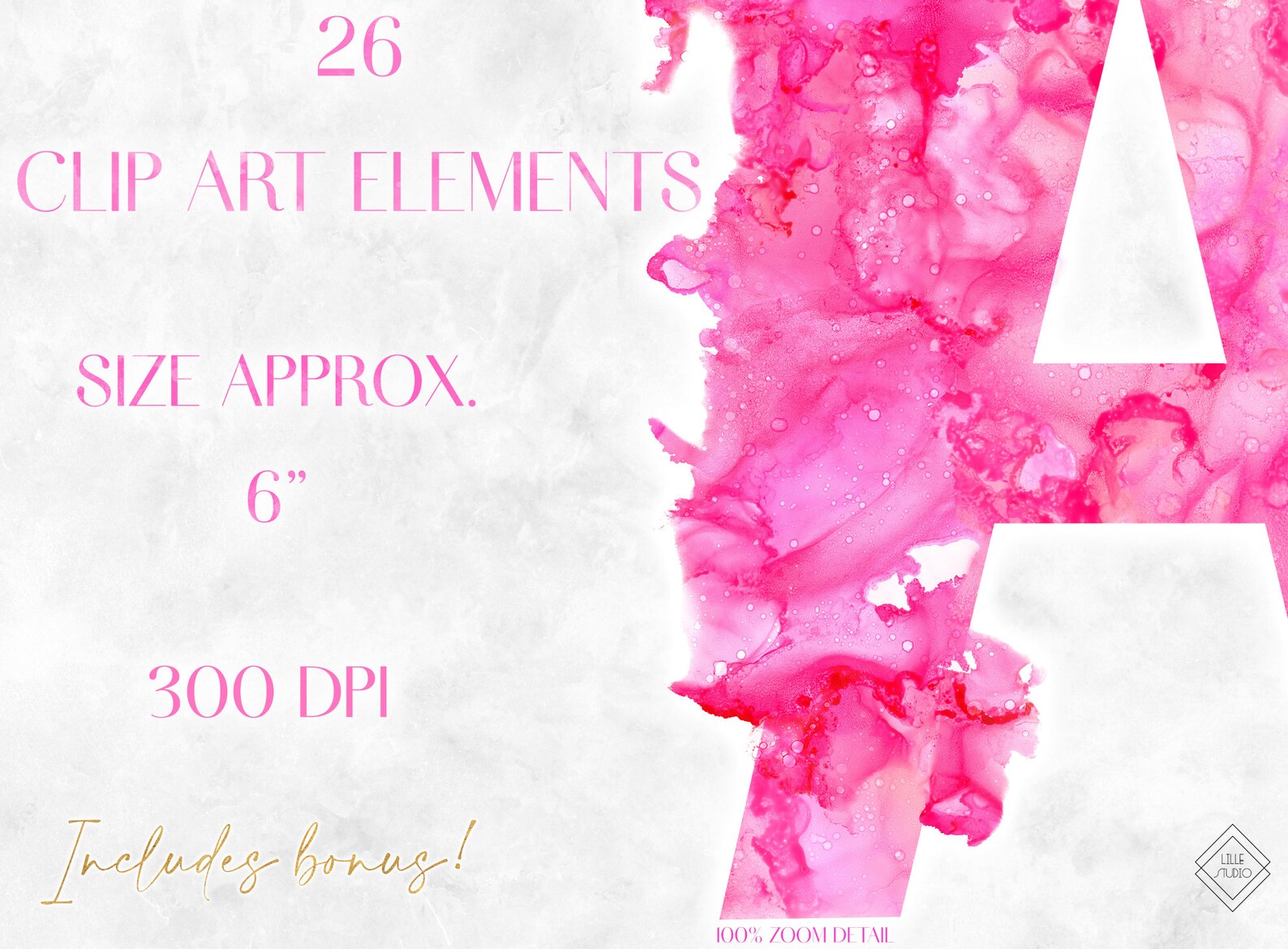 Hot Pink Ink Alphabet Clipart Watercolor Cloud Monogram PNG - Etsy