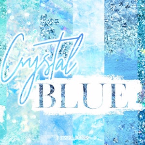 Baby Blue Watercolor Digital Paper - Pastel Water Color Winter Snow ...