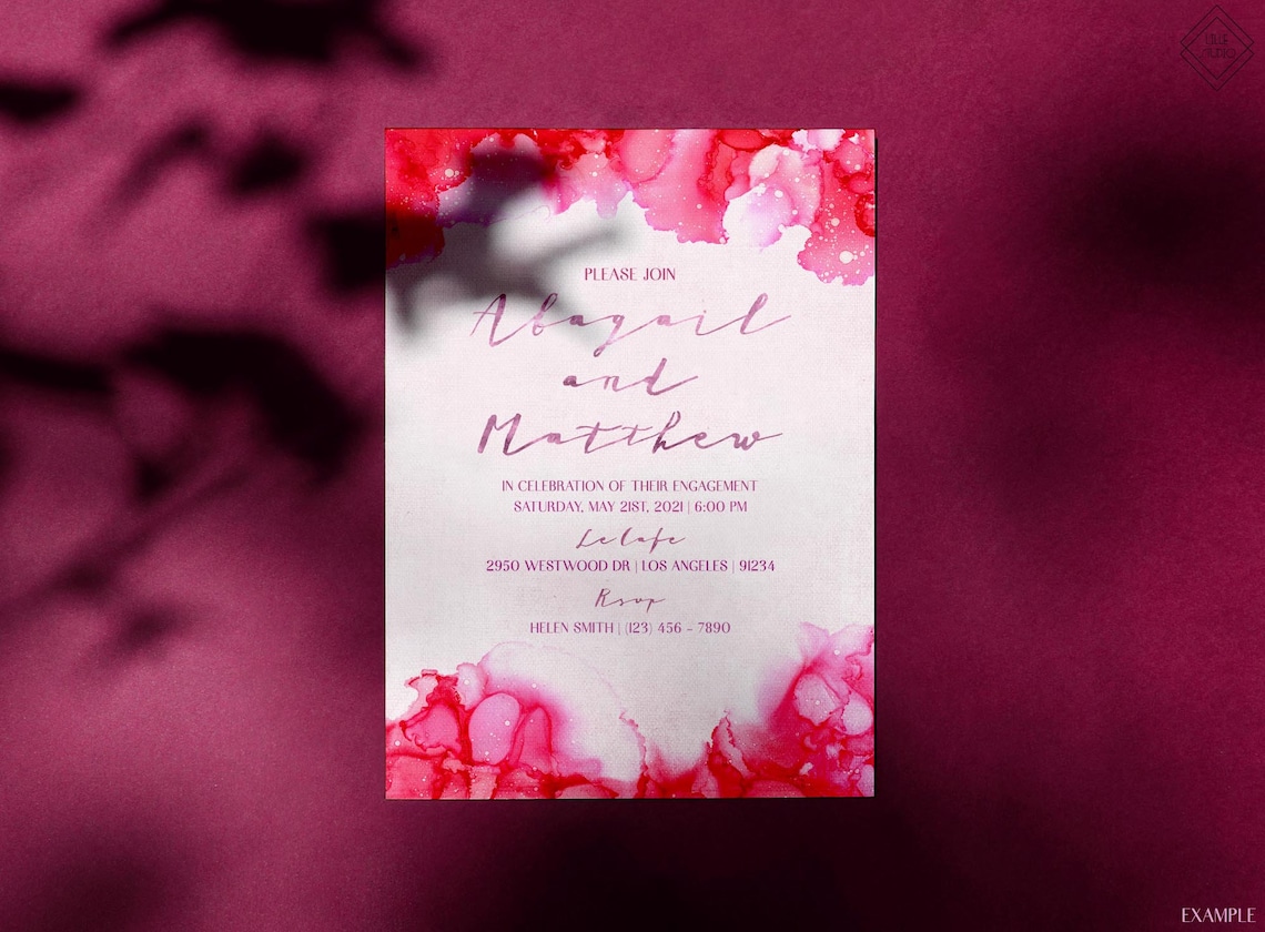 Pink Alcohol Ink Clipart Border Watercolor Borders Clip Art | Etsy