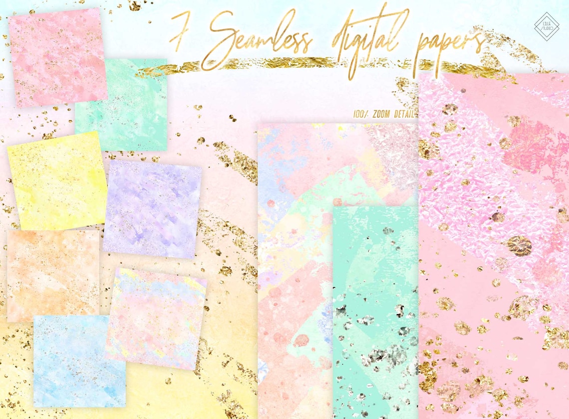 Pastel Watercolor Digital Paper Rainbow Seamless Pattern - Etsy