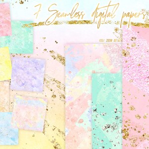Pastel Watercolor Digital Paper - Rainbow Seamless Pattern Papers ...