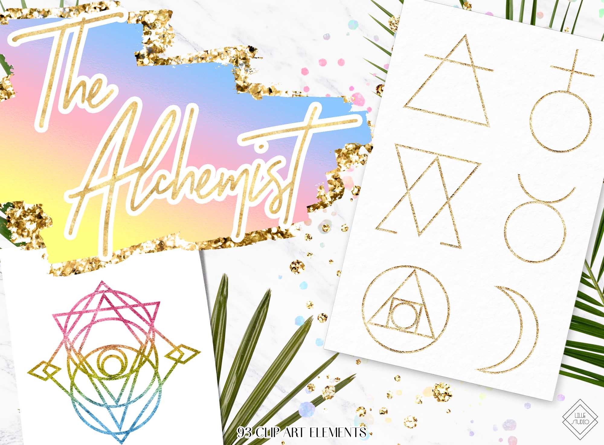 Geometric Alchemy Symbols Clipart Boho Alchemist Symbol Clip | Etsy