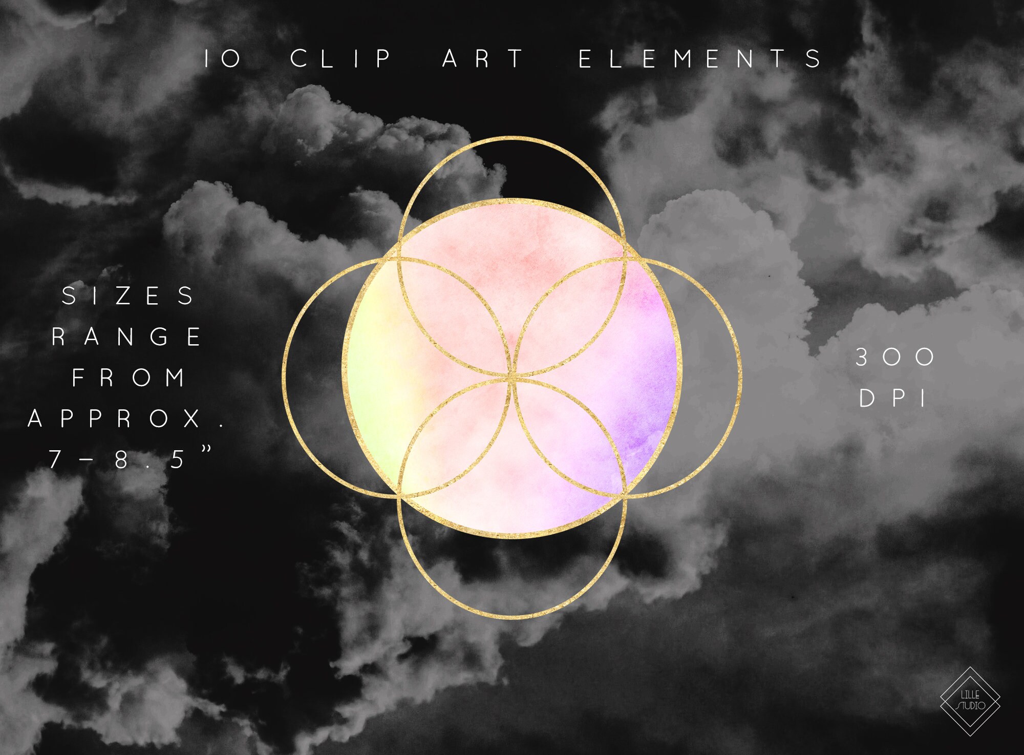 Boho Geometric Clipart Bohemian Sacred Geometry Clip Art | Etsy