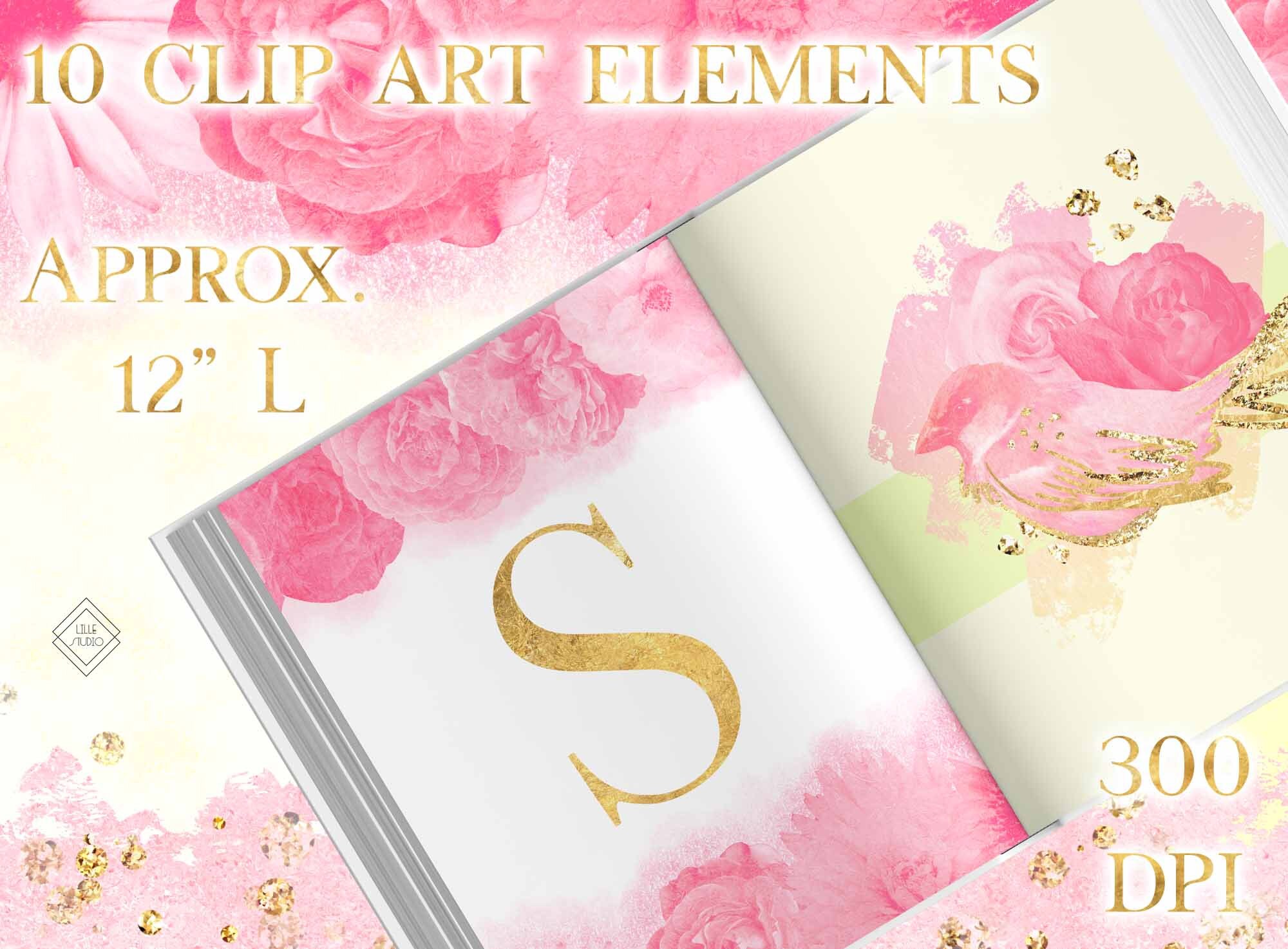 Spring Easter Clipart Borders Pastel Pink Flower Border Clip | Etsy