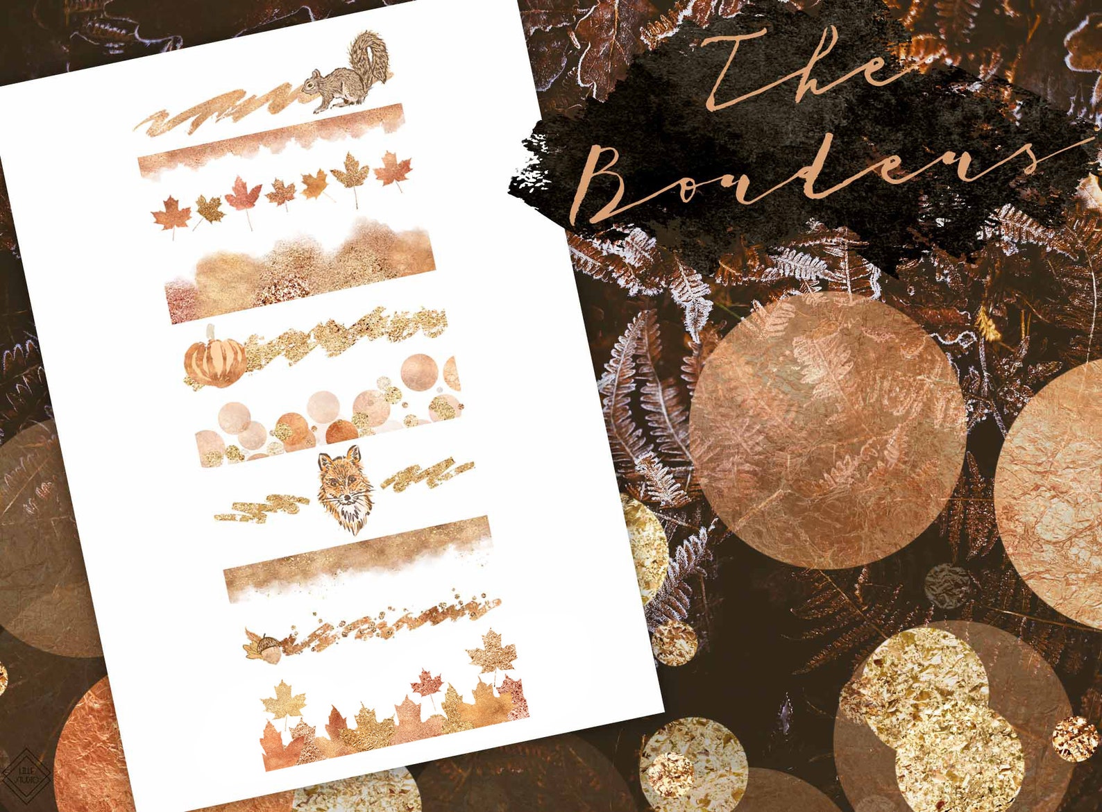 Autumn Clipart Borders Fall Thanksgiving Clip Art Border | Etsy