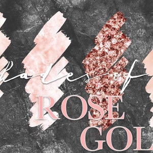Glam Rose Gold Digital Paper - Blush Pink Glitter Background - Modern ...