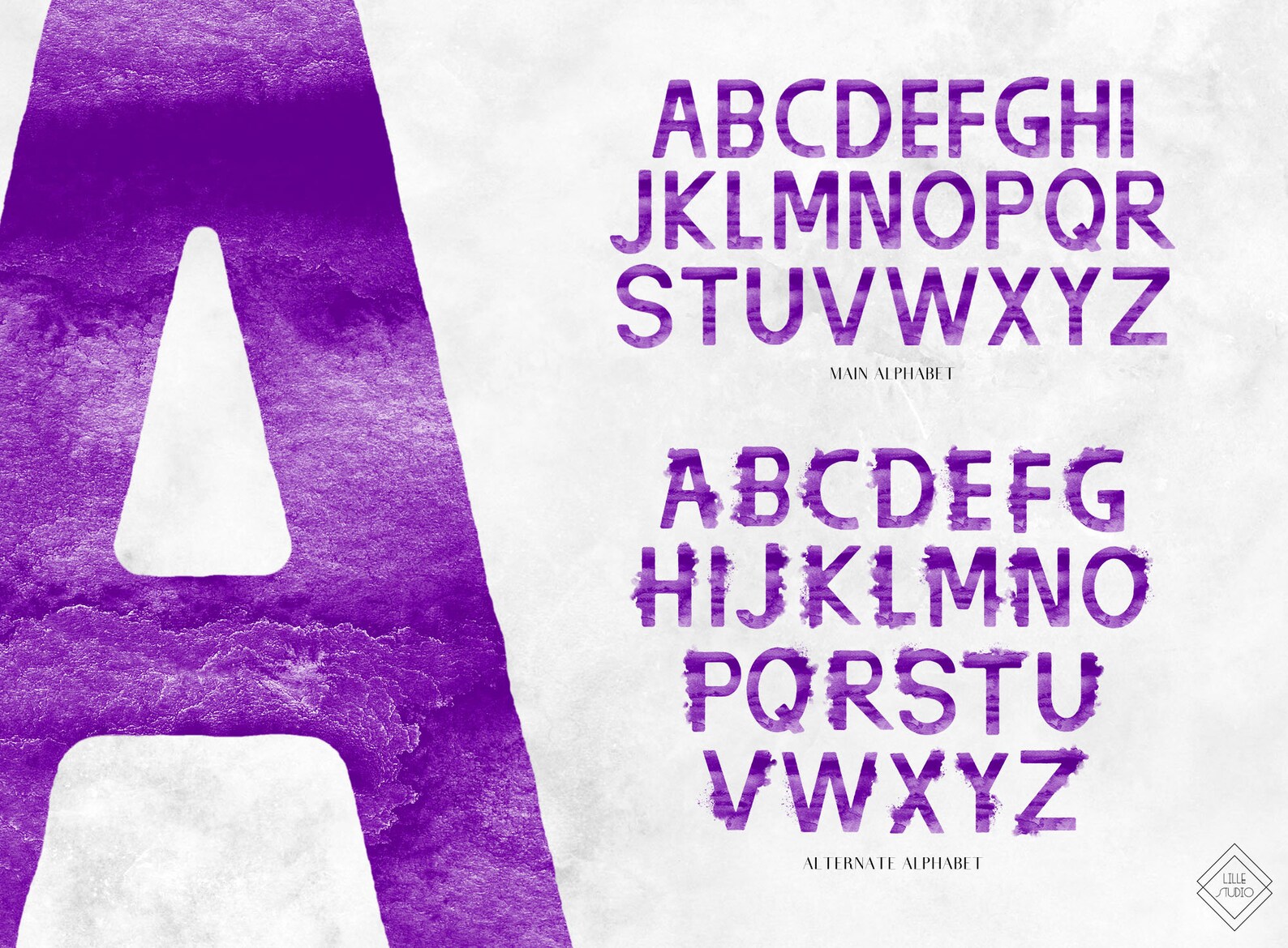 Purple Watercolor Alphabet Clipart: PNG Monogram Letter Set (digital ...