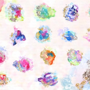 Rainbow Watercolor Brush Stroke Clipart - Abstract Water Color Strokes ...