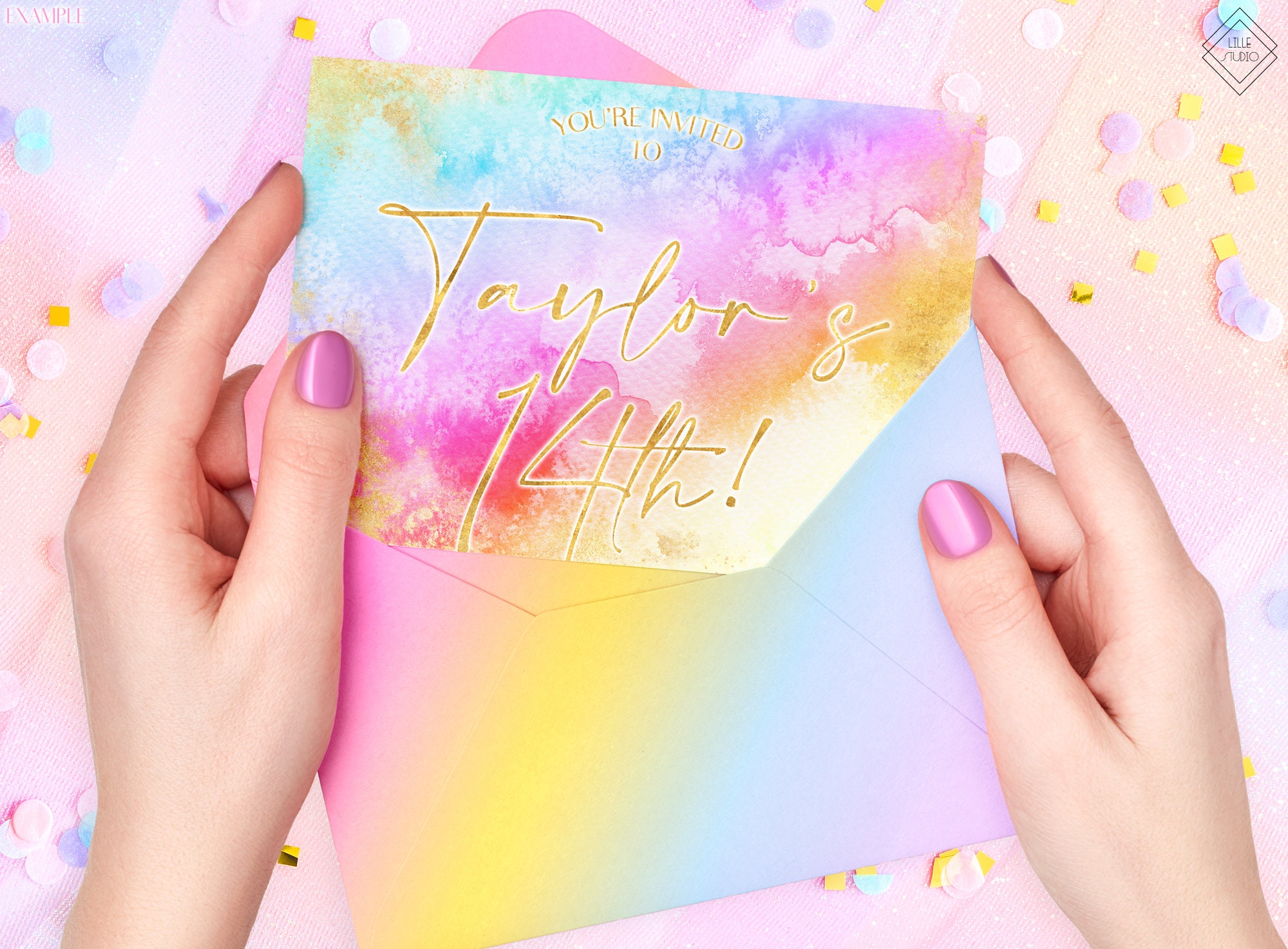 Colorful Rainbow Gold Watercolor Digital Paper Background - Etsy