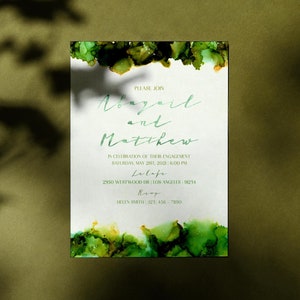 Green Watercolor Alcohol Ink Clipart Borders - Emerald Border Clip Art ...