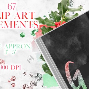 Christmas Glitter Alphabet Clipart - Red Green Letter Clip Art ...