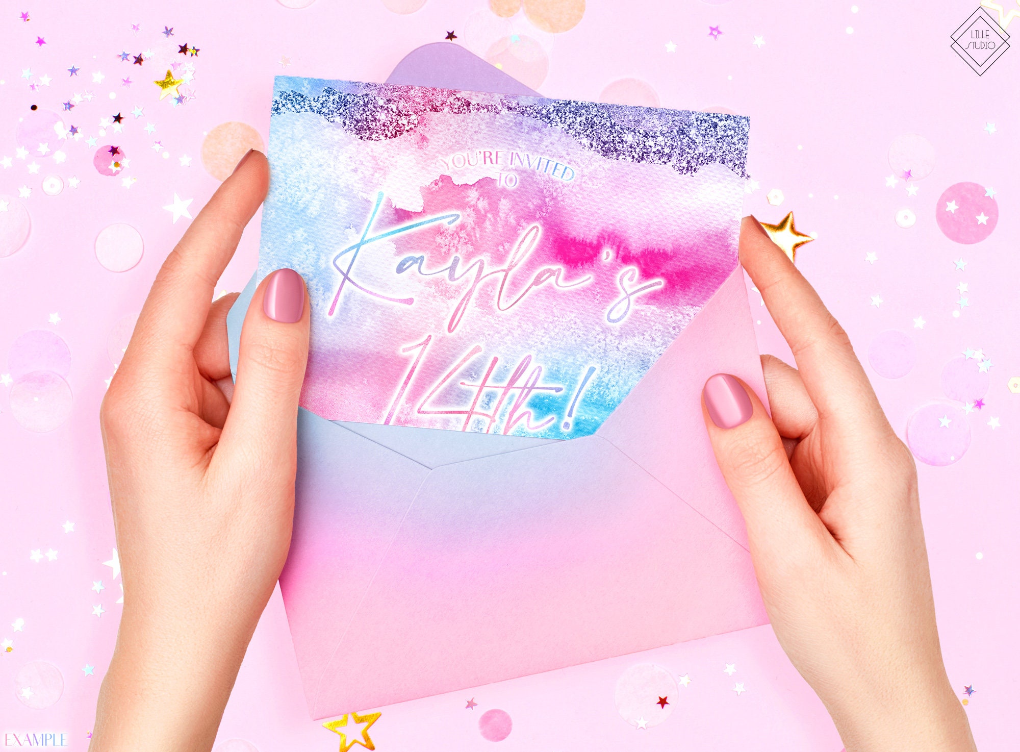 Pastel Pink Blue Purple Watercolor Digital Paper Backgrounds | Etsy