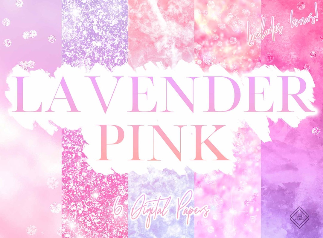 Lavender Baby Pink Digital Paper - Pastel Purple Glitter Papers ...