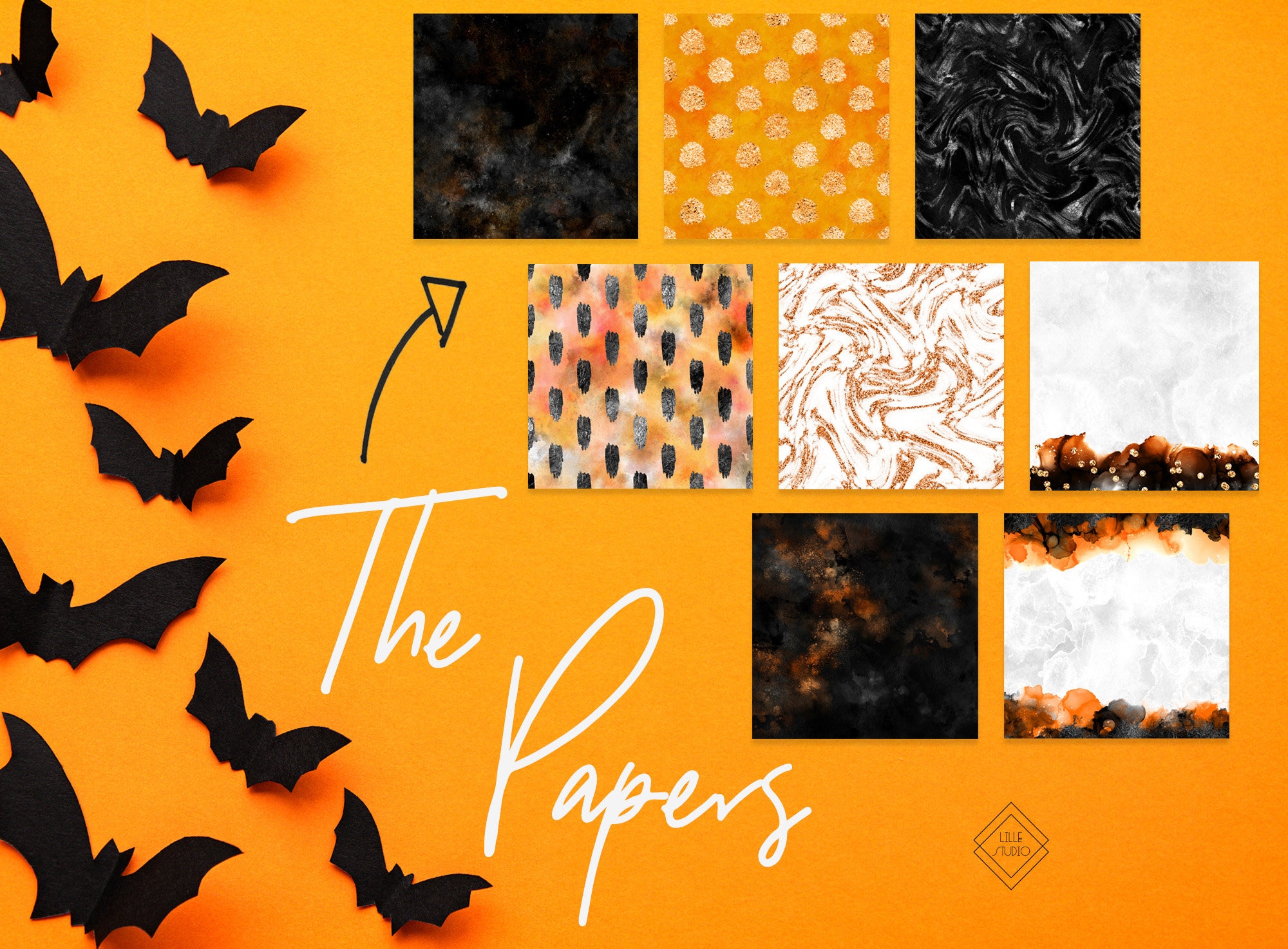 Halloween Digital Paper Spooky Watercolor Background - Etsy