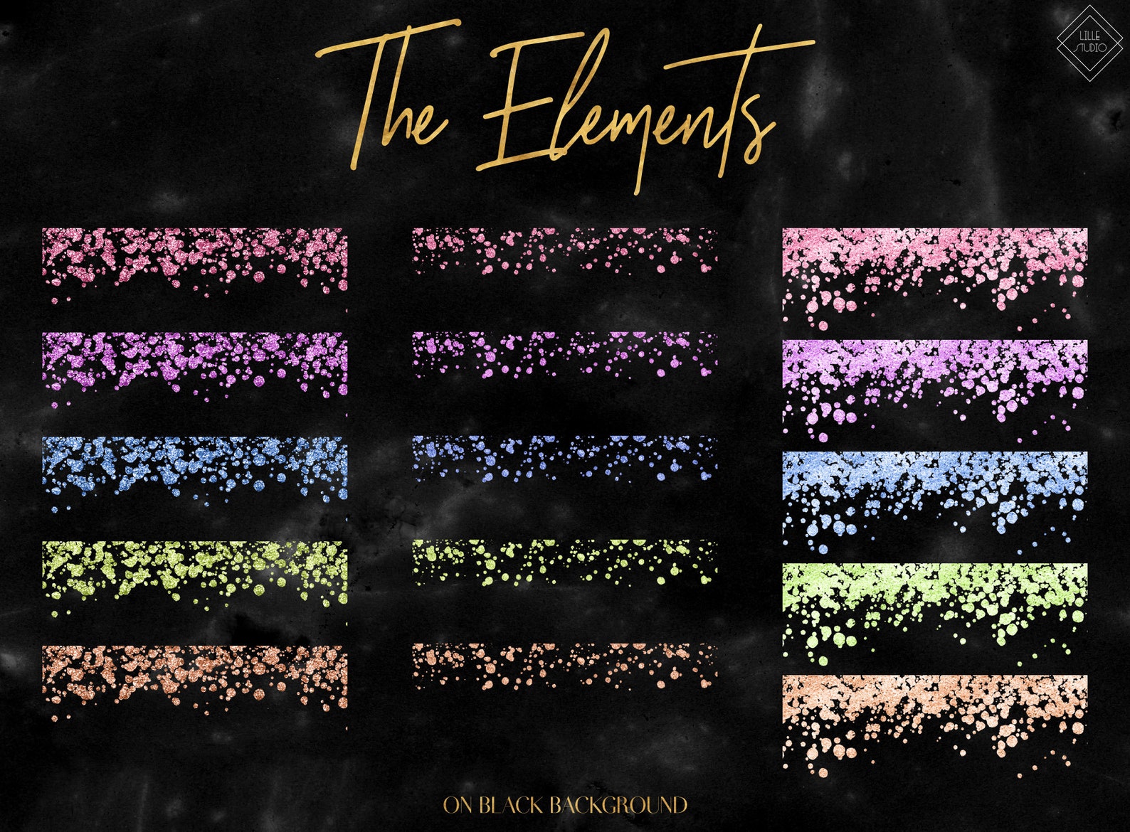 Glitter Border Clipart Confetti Borders Clip Art Sparkle | Etsy