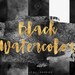 Black Watercolor Digital Paper Grey Water Color Background Papers Pack ...