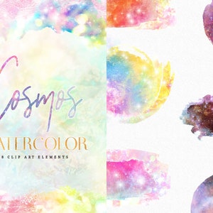 Galaxy Watercolor Clipart - Cosmic Space Water Color Clip Art PNG ...