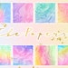 Gradient Rainbow Marble Digital Paper - Colorful Ombre Paint Papers ...