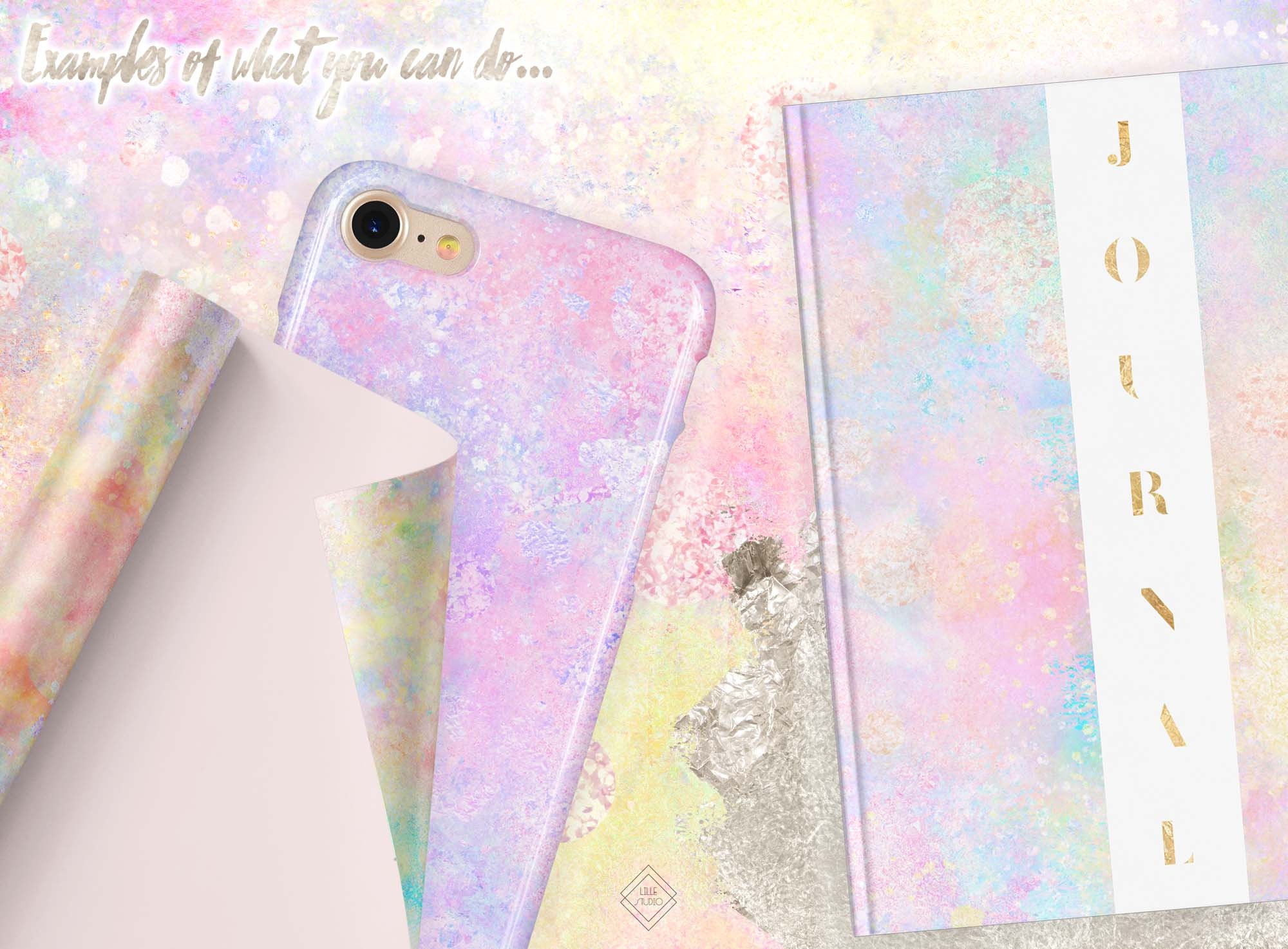 Pastel Rainbow Glitter Digital Paper Seamless Unicorn Color - Etsy