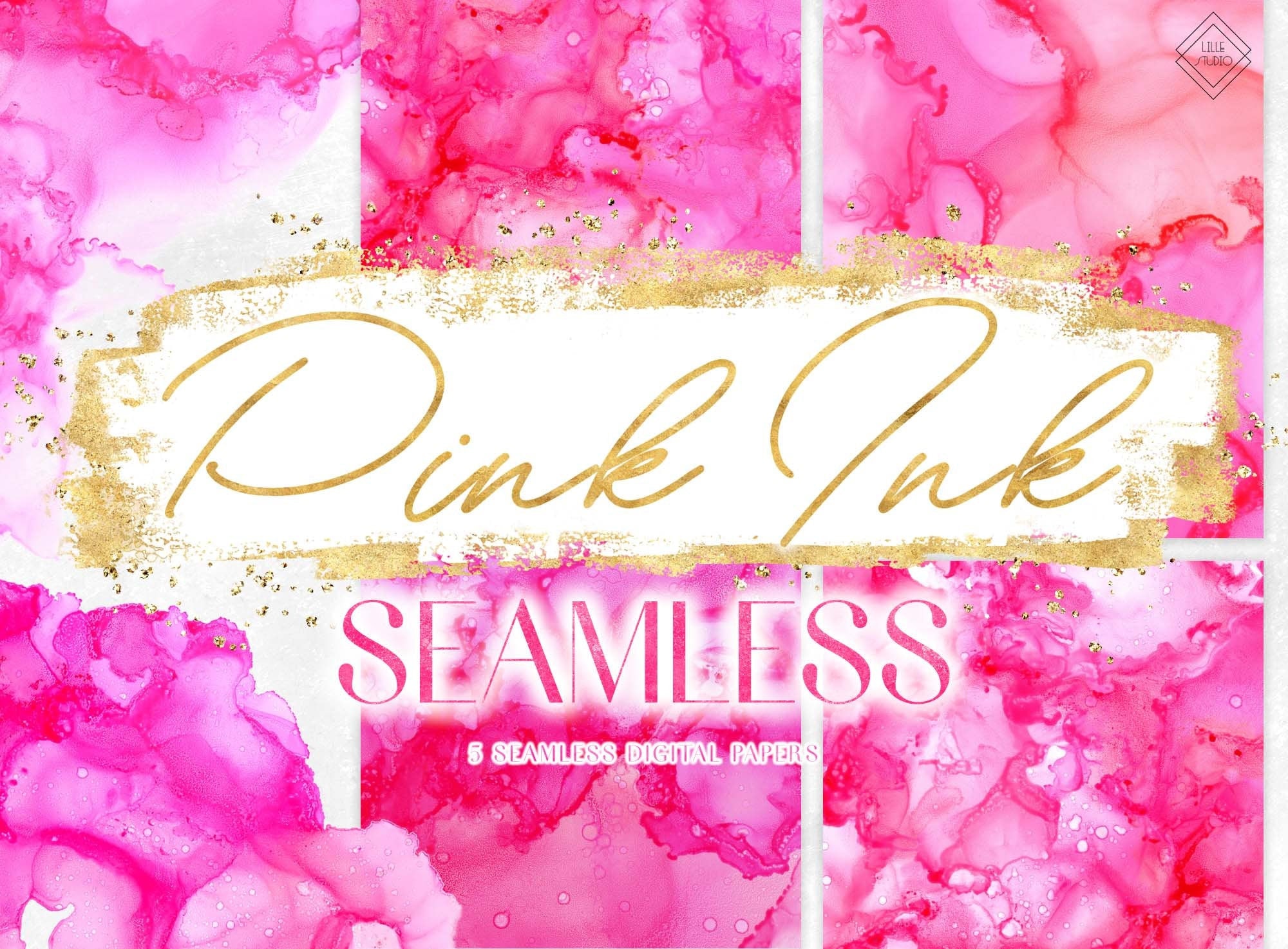 Hot Pink Alcohol Ink Seamless Digital Paper Watercolor - Etsy