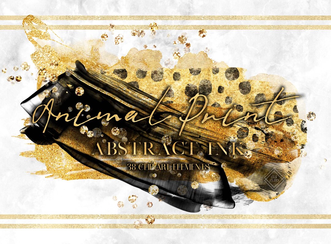 Abstract Animal Print Clipart - Safari Jungle Watercolor Brush Stroke ...