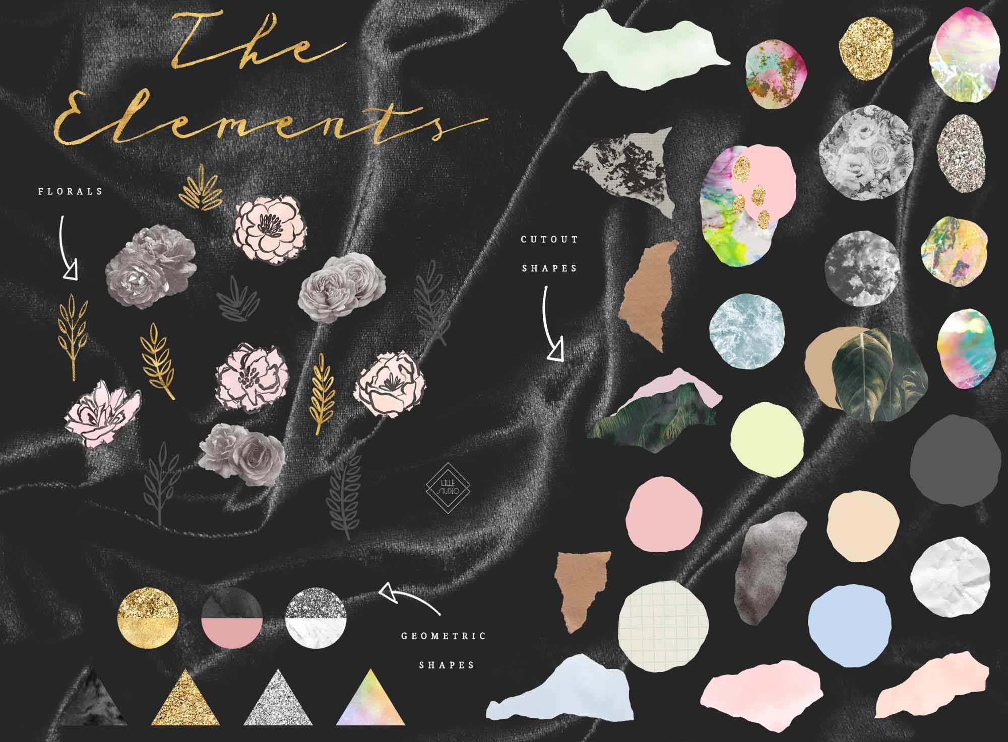 Geometric Boho Clipart Abstract Bohemian Clip Art | Etsy