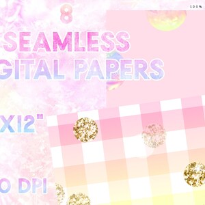Pastel Rainbow Seamless Digital Paper - Watercolor Confetti Stripe ...
