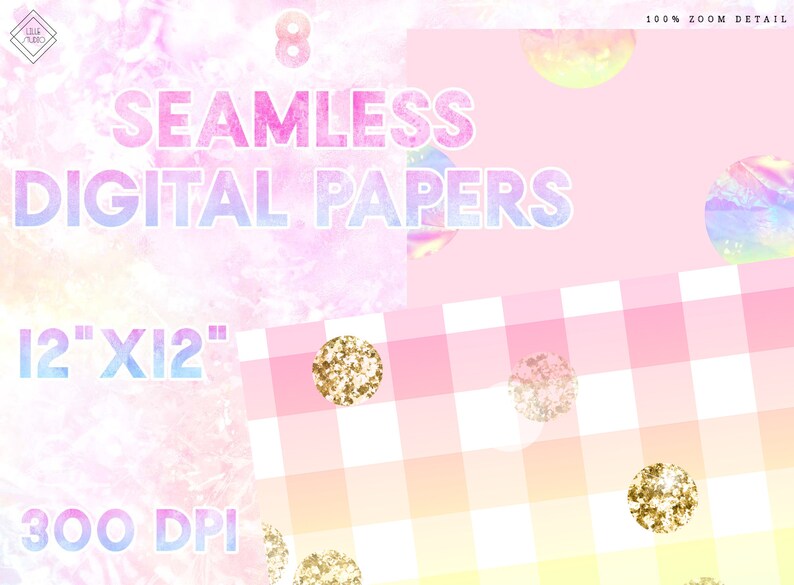 Pastel Rainbow Seamless Digital Paper Confetti Watercolor | Etsy