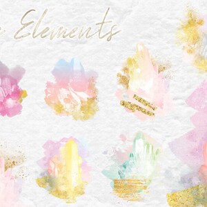 Rainbow Crystal Clipart - Boho Crystals Graphics - Bohemian Gem Clip ...