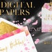 Pink Gold Digital Paper - Watercolor Glitter Background - Water Color ...