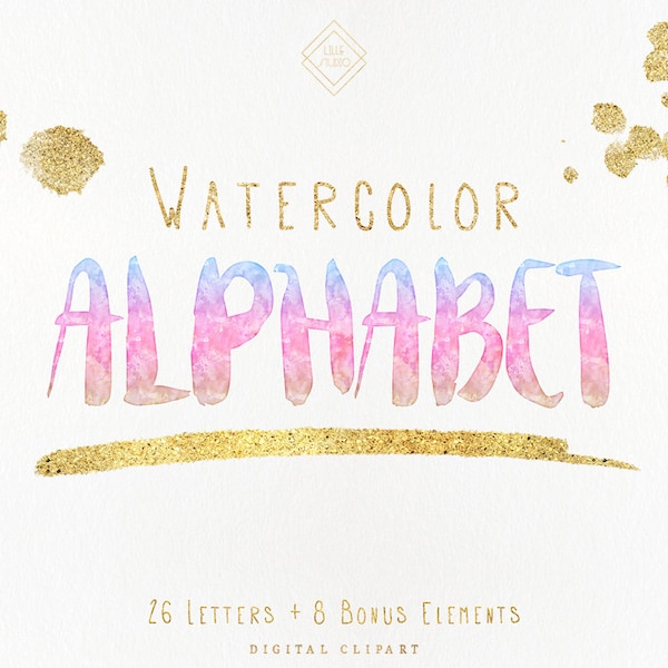 Water Color Letters - Etsy