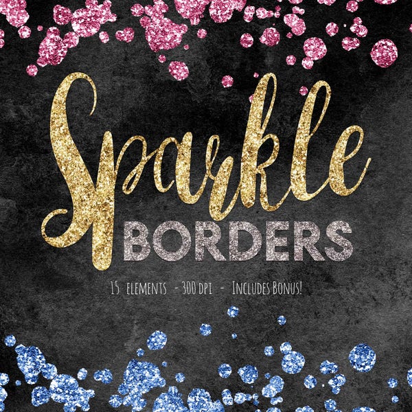 Glitter Confetti Overlay Png Clipart - Etsy