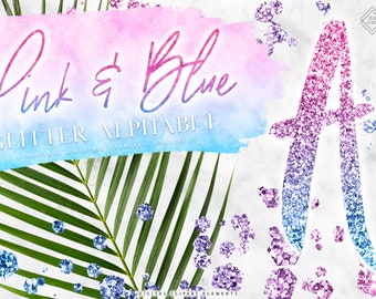 Hot Pink Glitter Digital Alphabet Clipart Letter Clip Art | Etsy