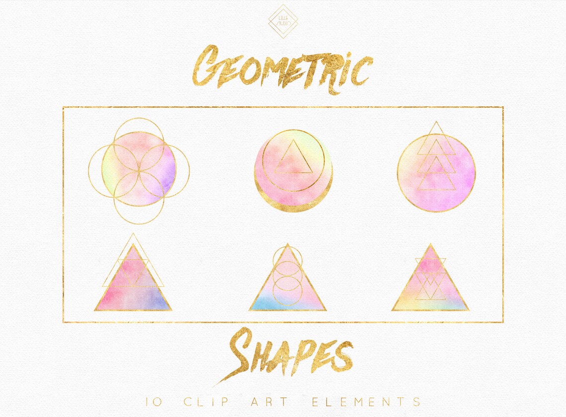Boho Geometric Clipart Bohemian Sacred Geometry Clip Art | Etsy