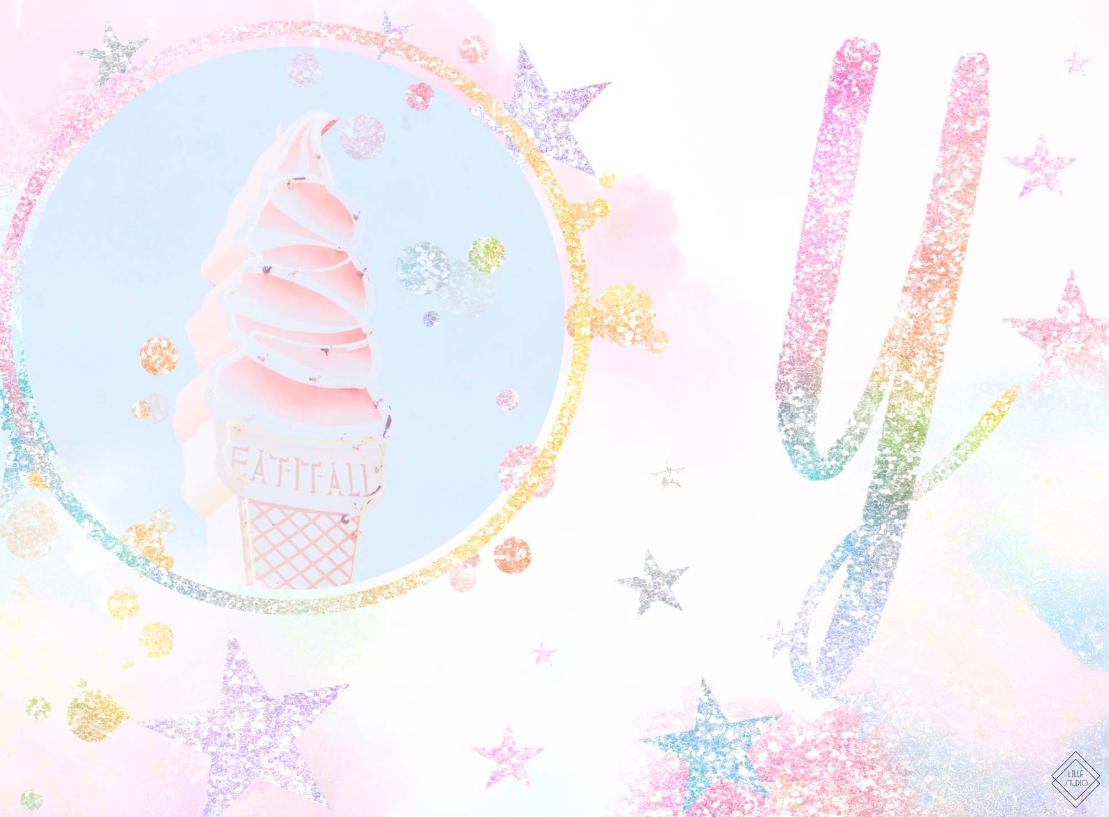 Rainbow Digital Alphabet PNG Clipart Glitter Rainbow - Etsy