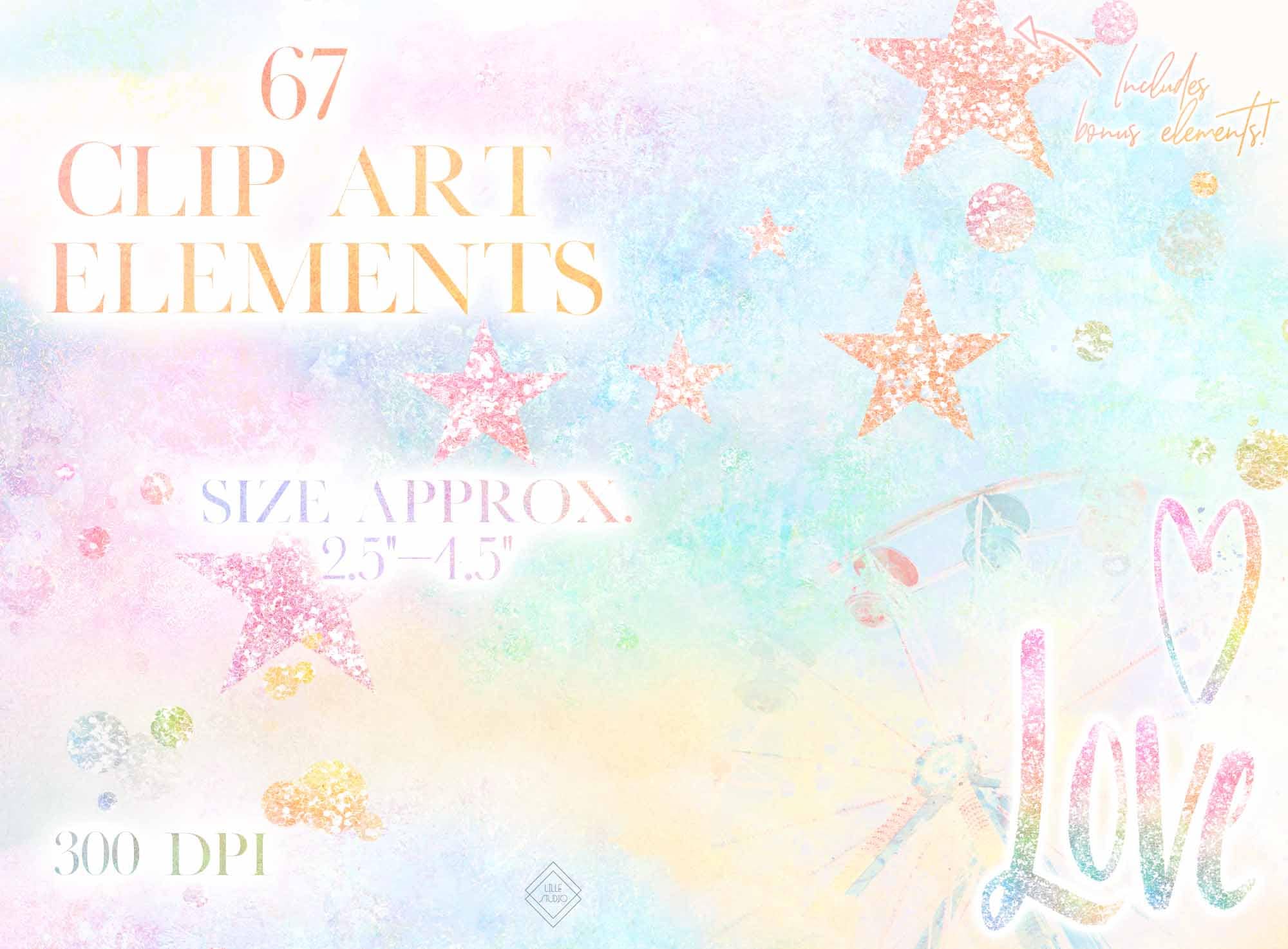 Rainbow Digital Alphabet PNG Clipart Glitter Rainbow - Etsy