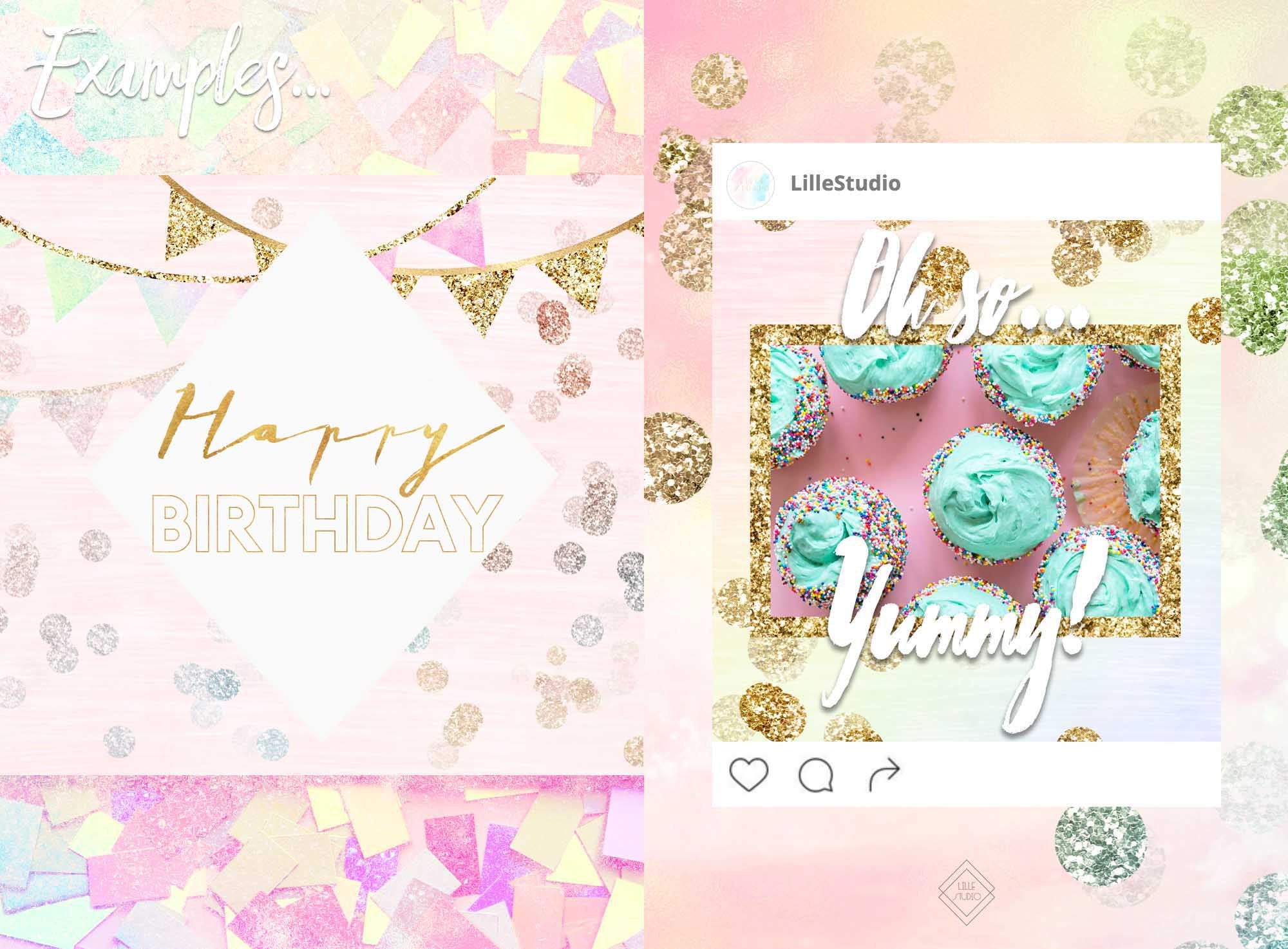 Banner Bunting Clipart Rainbow Party Flag Glitter Clip Art - Etsy