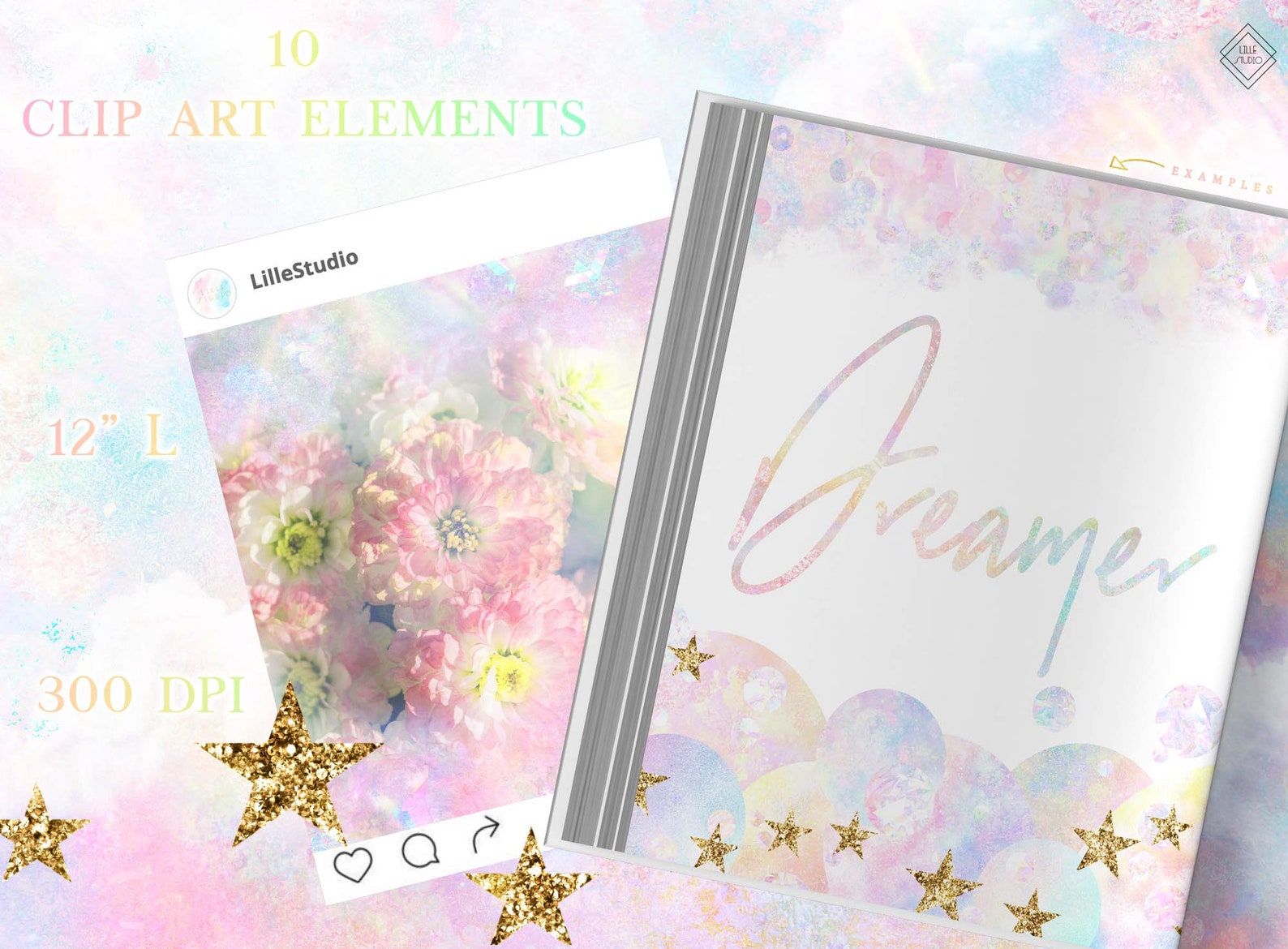 Rainbow Clipart Borders Pastel Unicorn Glitter Border Clip | Etsy Canada