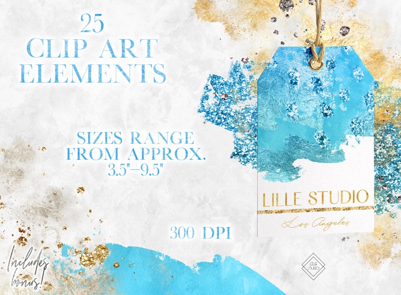 Blue Watercolor Brush Stroke Clipart Water Color | Etsy